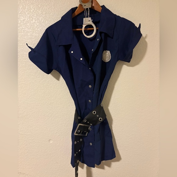 Dresses | Police Officer Costume Dress With Belt Handcuffs | Poshmark